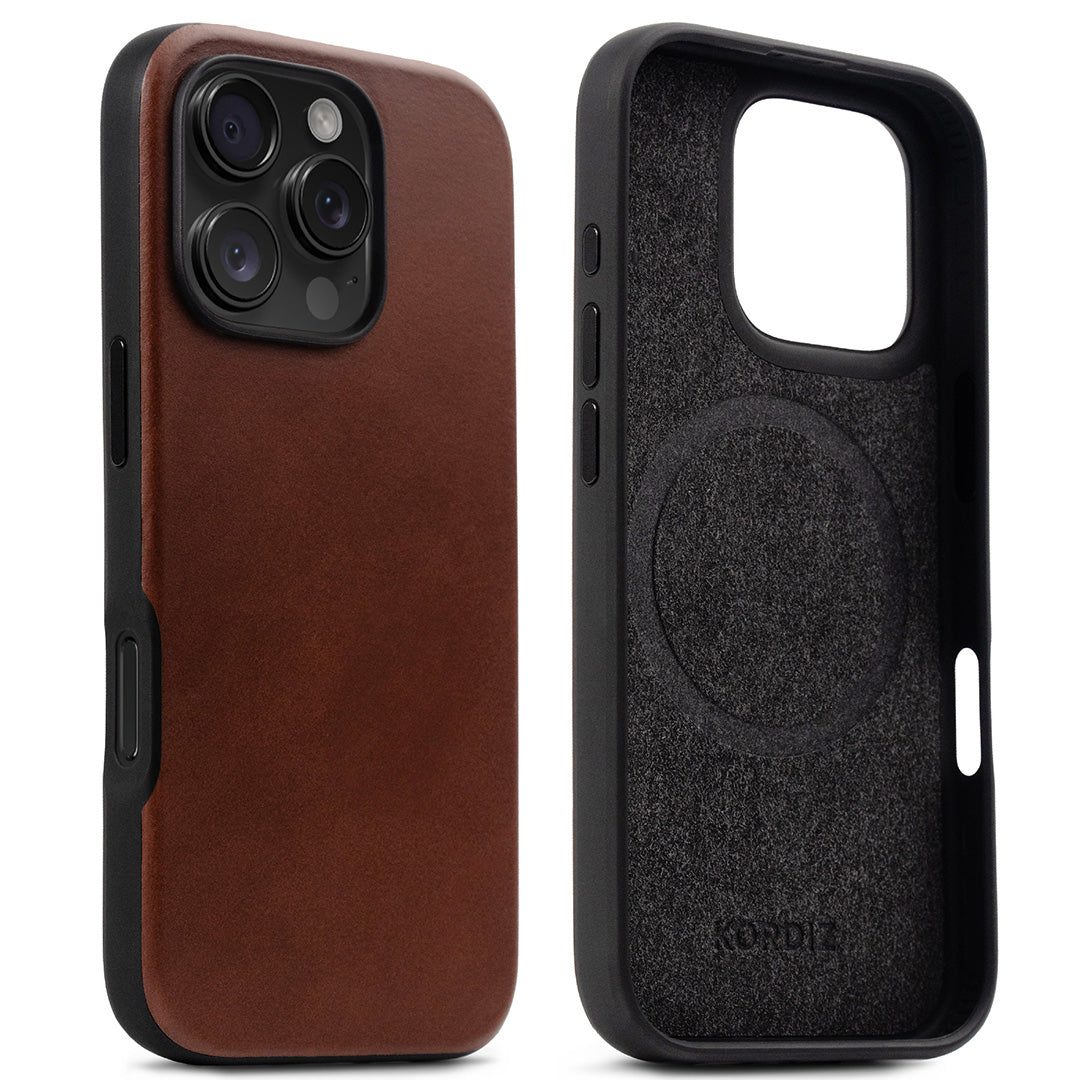 iPhone IMPACT Leather Case | Full Grain Leather With TPE Bumper